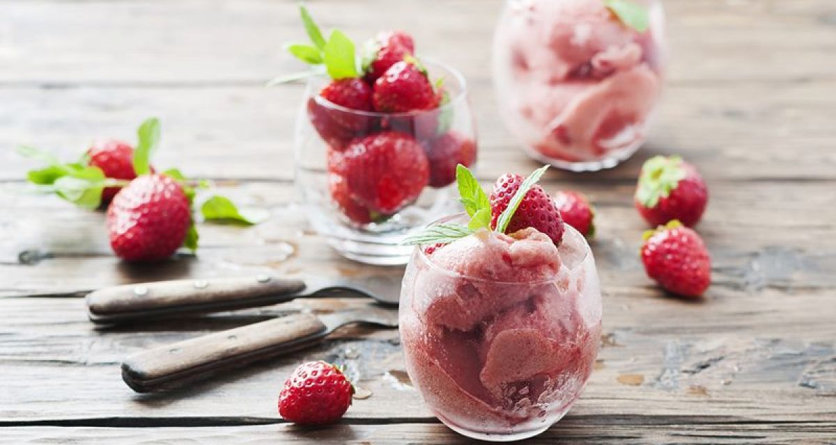 Receta de helado de frutillas